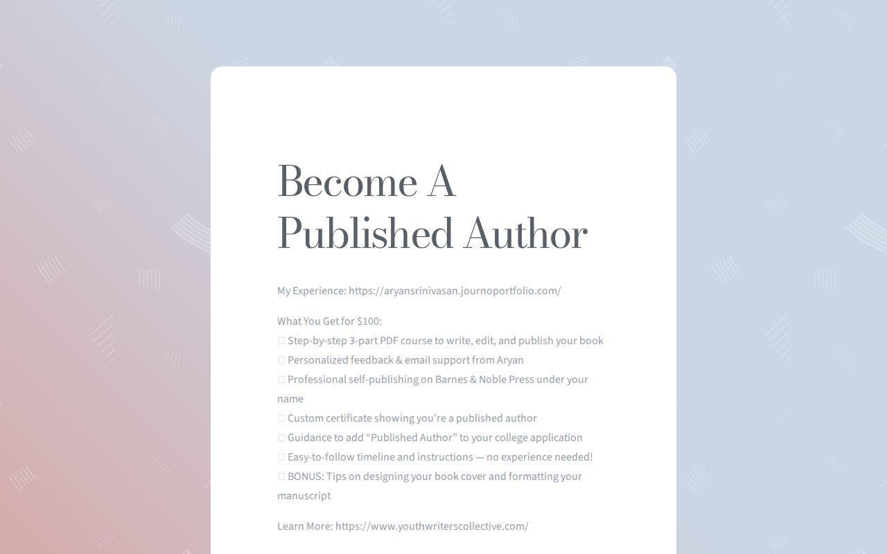 Become A Published Author